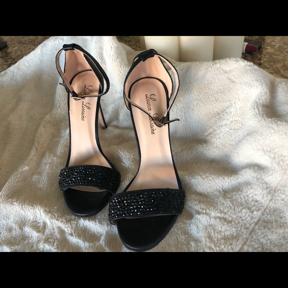 Beautiful Black Rhinestone Shoes - Gem